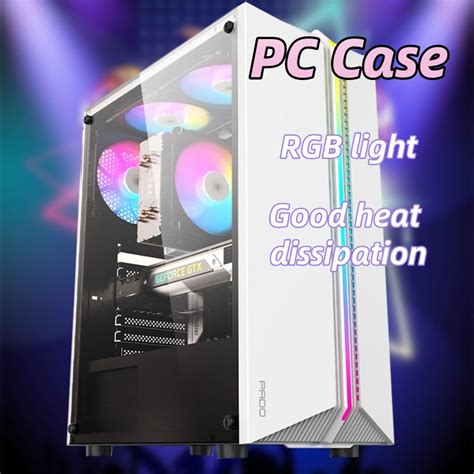 Pc Case Gaming Computer Case Gaming Pc Case Rainbow Rgb Light Gaming Assembly Chassis Shopee