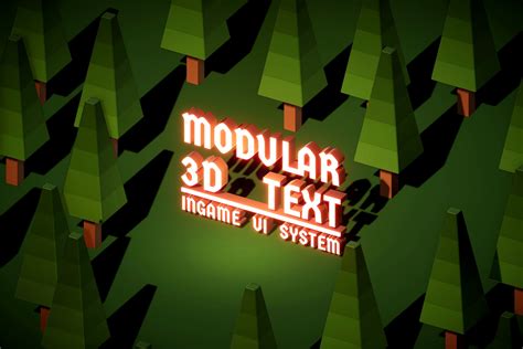 Modular 3d Text In Game 3d Ui System Model