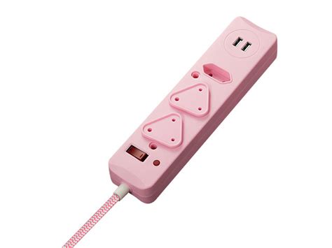 Switched 3 Way Surge Protected Multiplug With Dual 2 4a Usb Ports 3m Braided Cord Corporate