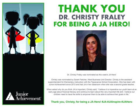 This Week Our Jahero Goes To Dr Christy Fraley Thank You For All