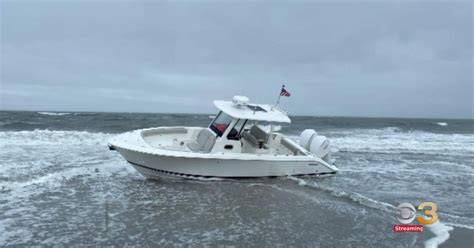 Strong Winds Rough Seas Contributed To Power Boat Being Beached In