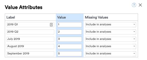 How To Test Against The Previous Period Without A Datetime Variable Displayr Help