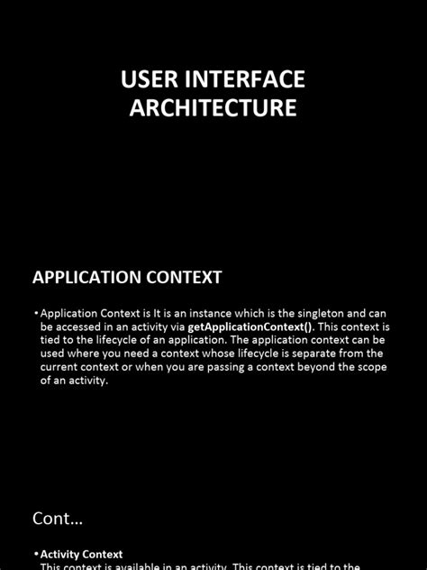 Ui Architecture Pdf Mobile App Android Operating System