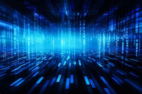 Premium Ai Image Computer Abstract Background Binary Code Blue Colors
