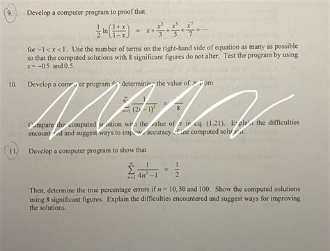 Solved Develop A Computer Program To Proof That Xxx In Chegg Com