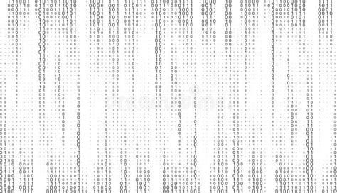 Vector Matrix Background Stream Of Binary Code On Screen Stock Vector