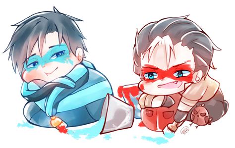 Nightwing And Red Hood By Dondonnyart On Deviantart