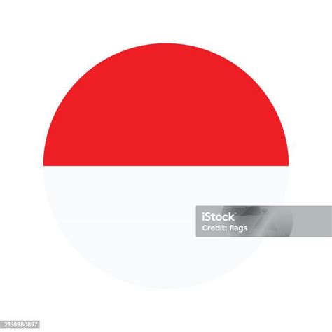 인도네시아의 국기입니다 인도네시아 국기입니다 인도네시아 서클 플래그입니다 버튼 플래그 아이콘입니다 표준 색상 원 아이콘