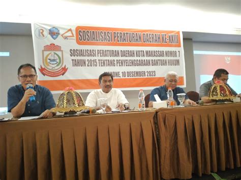 Gelar Sosialisasi Perda Bantuan Hukum Azwar Tujuan Perda Ini