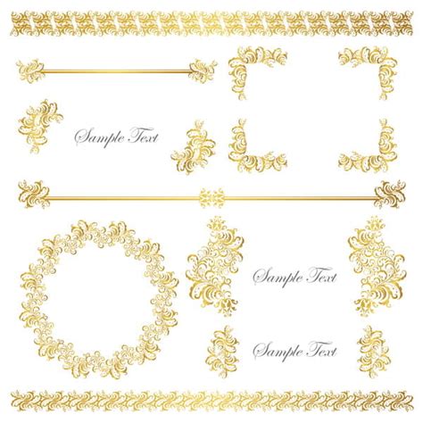 프레임 및 테두리 벡터 황금 장식 서예 Ai Uidownload