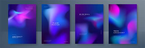 흐릿한 파란색 분홍색 보라색 그라데이션 배경은 현대적인 추상 흐릿한 색상 그라데이션 패턴으로 설정됩니다 브로셔 포스터 배너 전단지 및 카드를위한 부드러운 템플릿 컬렉션 벡터