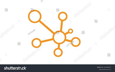 Hub Network Connection Isolated Minimal Flat Stock Vector Royalty Free 2194598871 Shutterstock