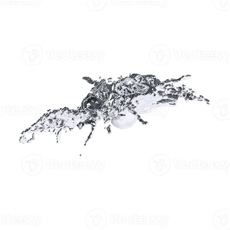 Futuristic Chrome Liquid Abstract Metallic Shape 3d Render 36152354 Png