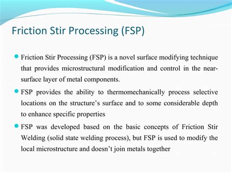 Friction Stir Processing Ppt