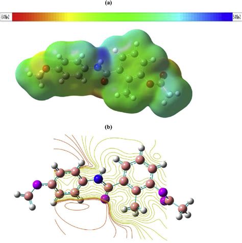 A The Total Electron Density Surface 3d Mapped With Electrostatic