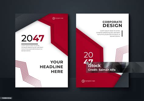 브로셔 커버 디자인 템플릿은 현대적인 물결 모양의 기하학적 그래픽 빨간색과 파란색 기하학적 배경 포스터 브로셔 플라이어 디자인