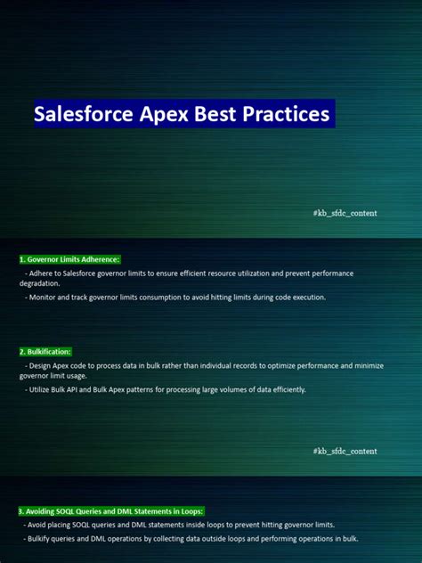 Salesforce Apex Best Practices 1713184380 Pdf Program Optimization Software Development