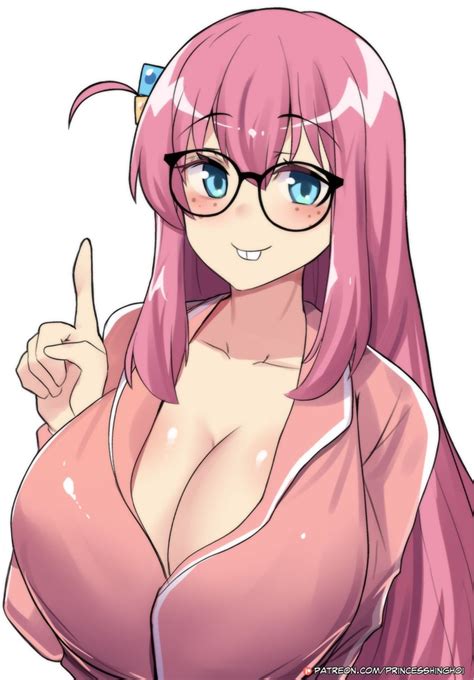 rule 34 1girls aqua eyes bespectacled bocchi the rock breasts buck