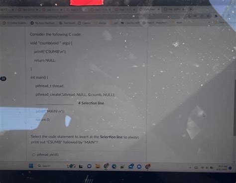 Solved Consider The Following C Code Void Csumblvoid
