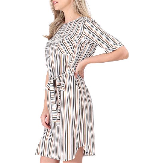 Rochie Tip Camasa Cu Cordon In Talie Imprimeu Yokko