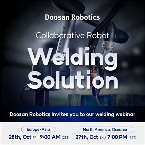 Registration Welding Webinar Doosanrobotics Doosan Robotics Robots… Doosan Robotics