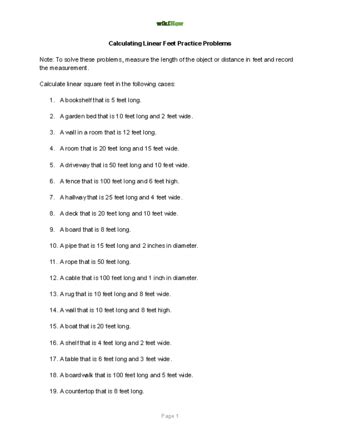 Ways To Calculate Linear Feet WikiHow