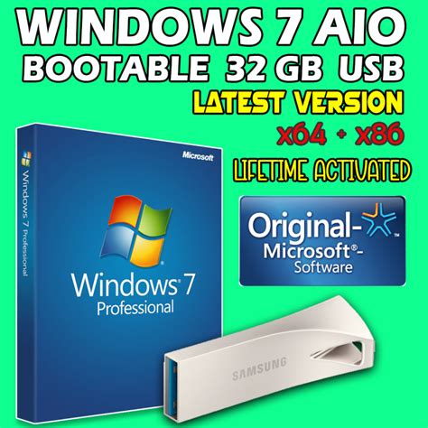 Windows 7 All In One Bootable 32 Gb Usb Lifetime Activated Daraz Pk
