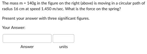 Solved Mass M At Rest Mass M In Circular MotionThe Mass Chegg