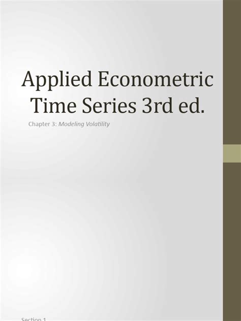 Arch Garch Pdf Errors And Residuals Akaike Information Criterion