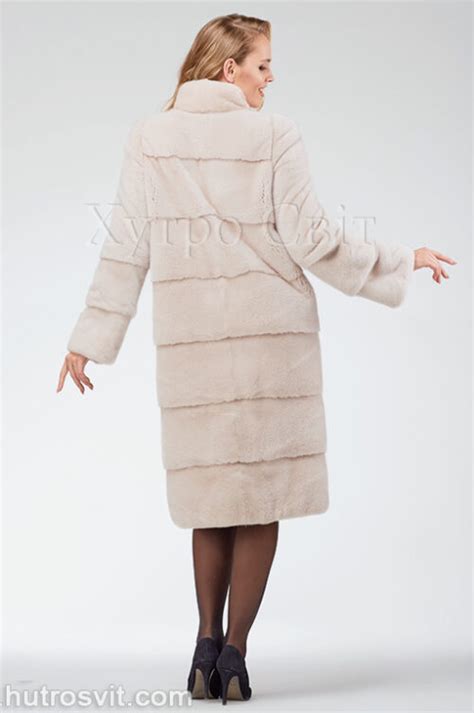 Шуба норкова кольору пудра купити в Києві ціна від ™ ХутроСвіт Тисмениця