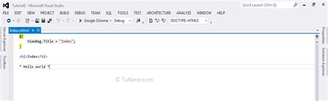 Simple Asp Net MVC Hello World Example Program Tutlane