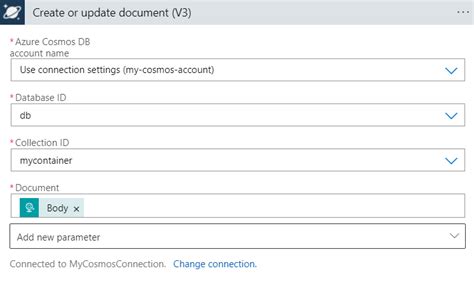 se connecter à azure cosmos db azure logic apps microsoft learn