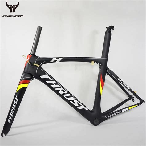 Thrust 탄소 도로 프레임 자전거 탄소 프레임 700c 휠 Pf30 시스템 Di2 기계적 도로 자전거 6 색 크기 46 49 52 54 56 58bike Carbon