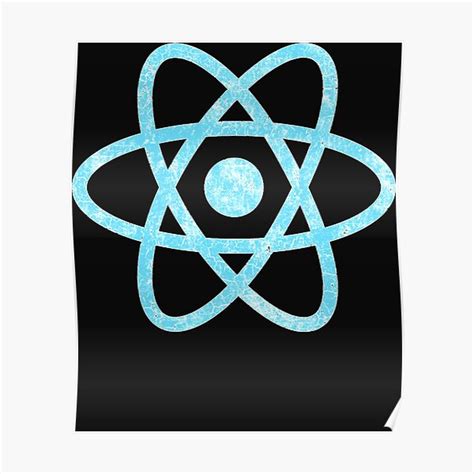 vintage reactjs react js javascript framework poster for sale by