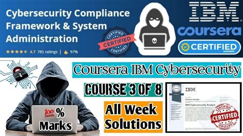 coursera ibm cybersecurity compliance framework and system administration all week solutions