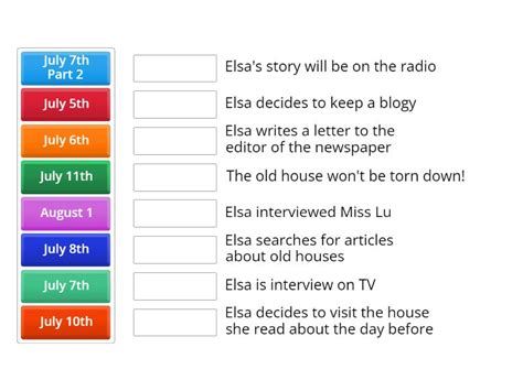 Oxford Discover 4 Unit 14 Reading Summaries Match Up