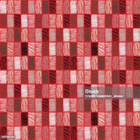 마름모 정사각형으로 원활한 벡터 기하학 패턴입니다 손 끝 없는 배경 질감된 기하학적 그림 그려 포장 웹 배경 벽지 파스텔 그래픽 일러스트 템플릿 0명에 대한 스톡 벡터 아트