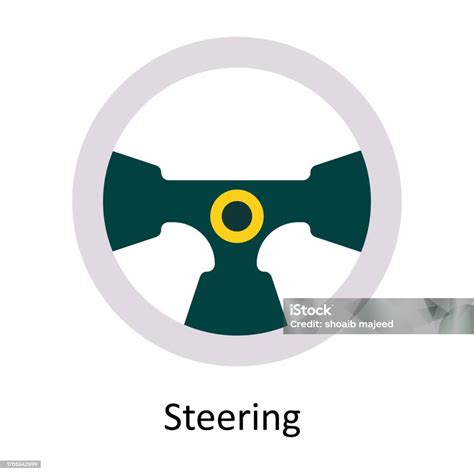 스티어링 벡터 플랫 아이콘 디자인 그림입니다 흰색 배경에 기호 Eps 10 파일 개인 장식품에 대한 스톡 벡터 아트 및 기타