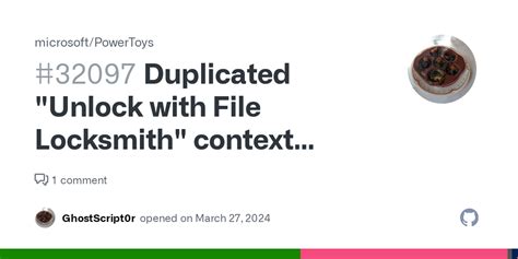 Duplicated Unlock With File Locksmith Context Menu Entry When Show