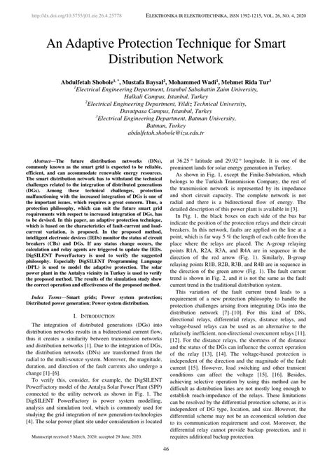 Pdf An Adaptive Protection Technique For Smart Distribution Network