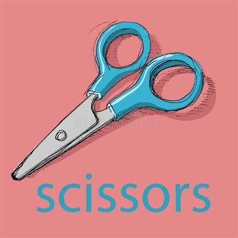 Scissors Drawing Sketch Pencil Style Stock Illustration Illustration Of Scissors Vector