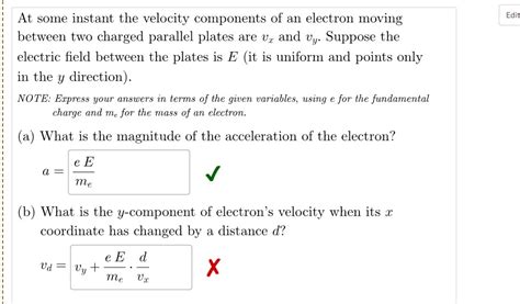 Solved At Some Instant The Velocity Components Of An