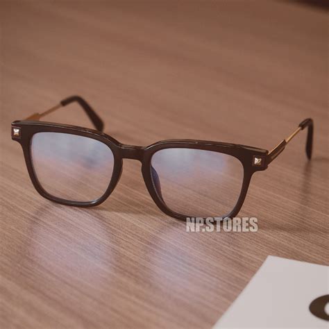Jual Frame Kacamata Warna Coklat Brown Desain Keren Mewah Engsel Per