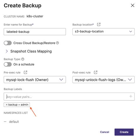 Label Backups Portworx Documentation