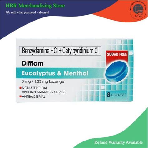 Difflam 3 Mg 133 Mg Eucalyptus And Menthol Lozenge 8s Lazada Ph