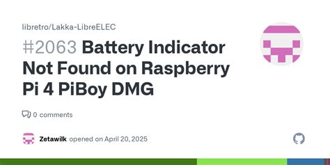 Battery Indicator Not Found On Raspberry Pi 4 Piboy Dmg · Issue 2063