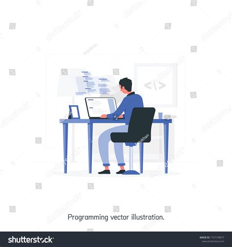 Programming Vector Illustration Developer Icon Premium Stock Vector Royalty Free