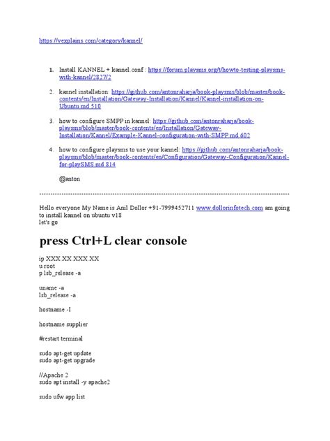 anil dollor install kannel on ubuntu v18 pdf computer data computer science