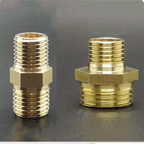 M14 15 미터 수나사 X 14 12 Bsp 수나사 황동 육각 파이프 피팅 감속기 커넥터 커플러 어댑터파이프 피팅 Aliexpress