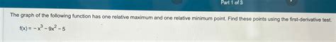 Solved Part 1 ﻿of 3the Graph Of The Following Function Has